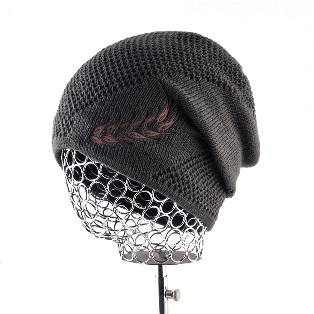 Men's Knitted Beanies Winter Warm Knitting Hat Wit... – Grandado