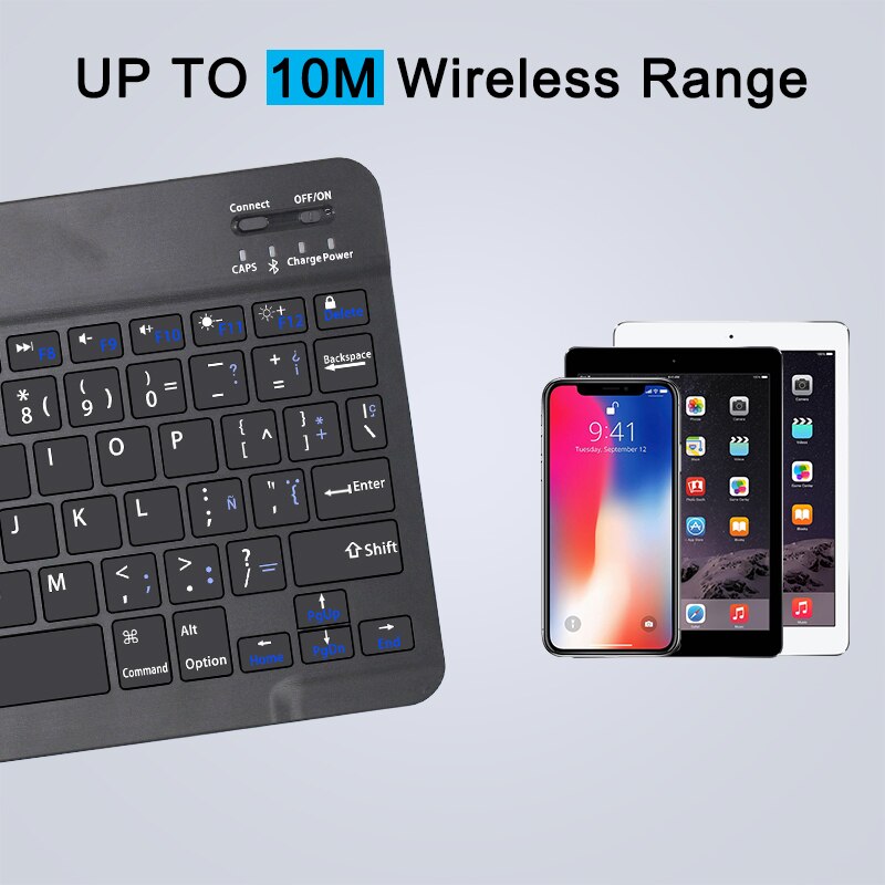 10 Inch Draadloze Toetsenbord Bluetooth Toetsenbor... – Vicedeal