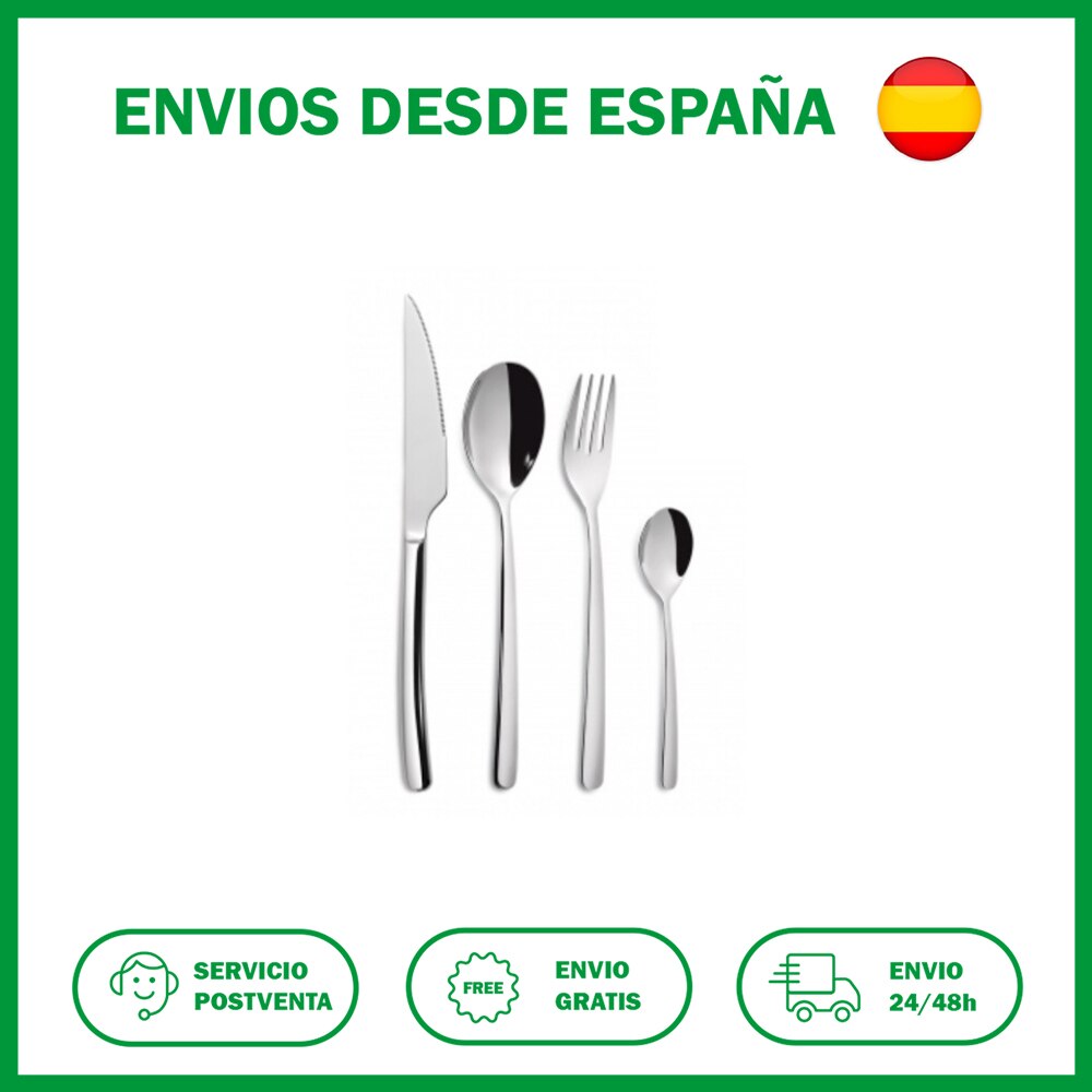 Cubertería completa Comas Cuba Níquel 24 piezas – Grandado