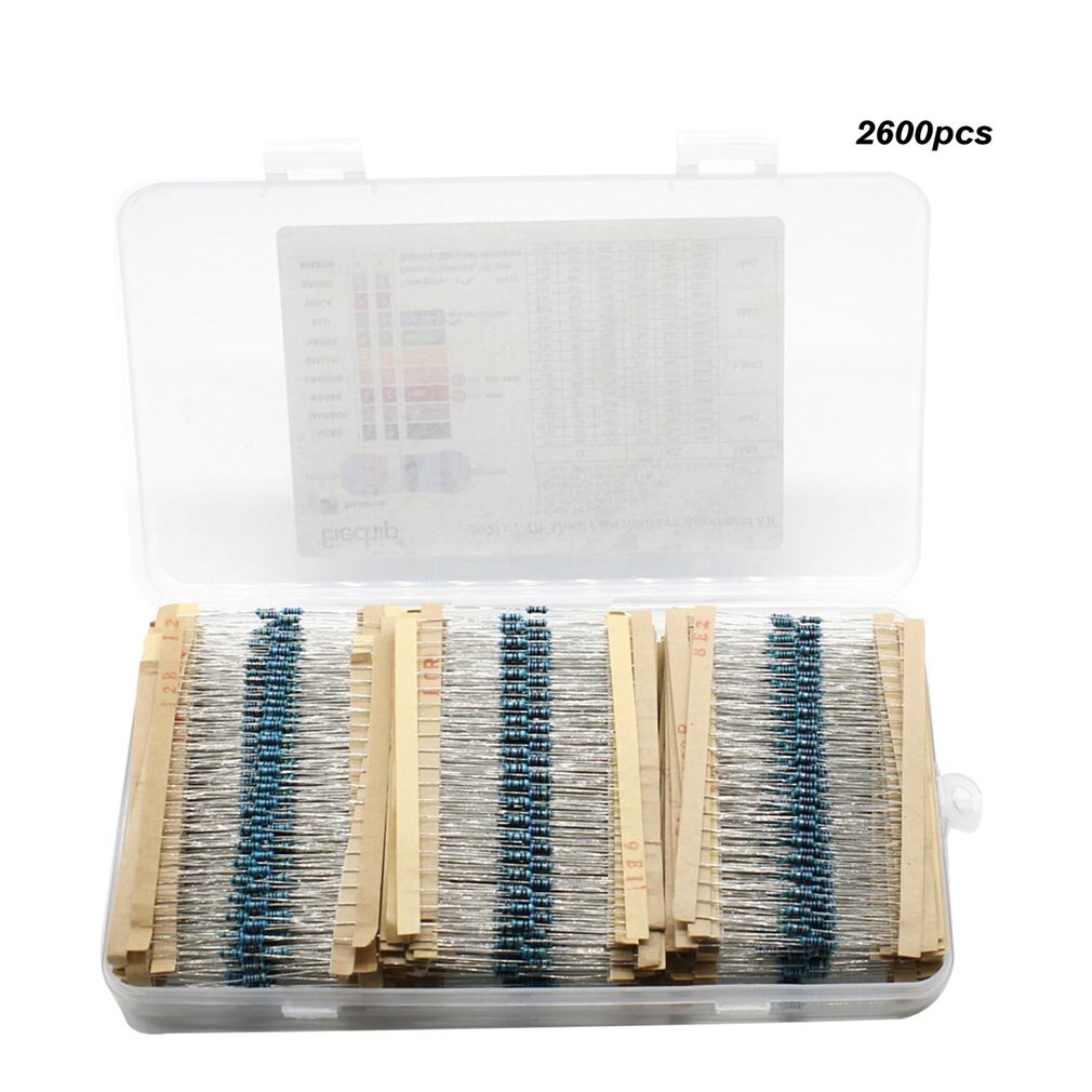 2600 stk 130 verdier 1/4 w 1% metallmotstander as... – Grandado