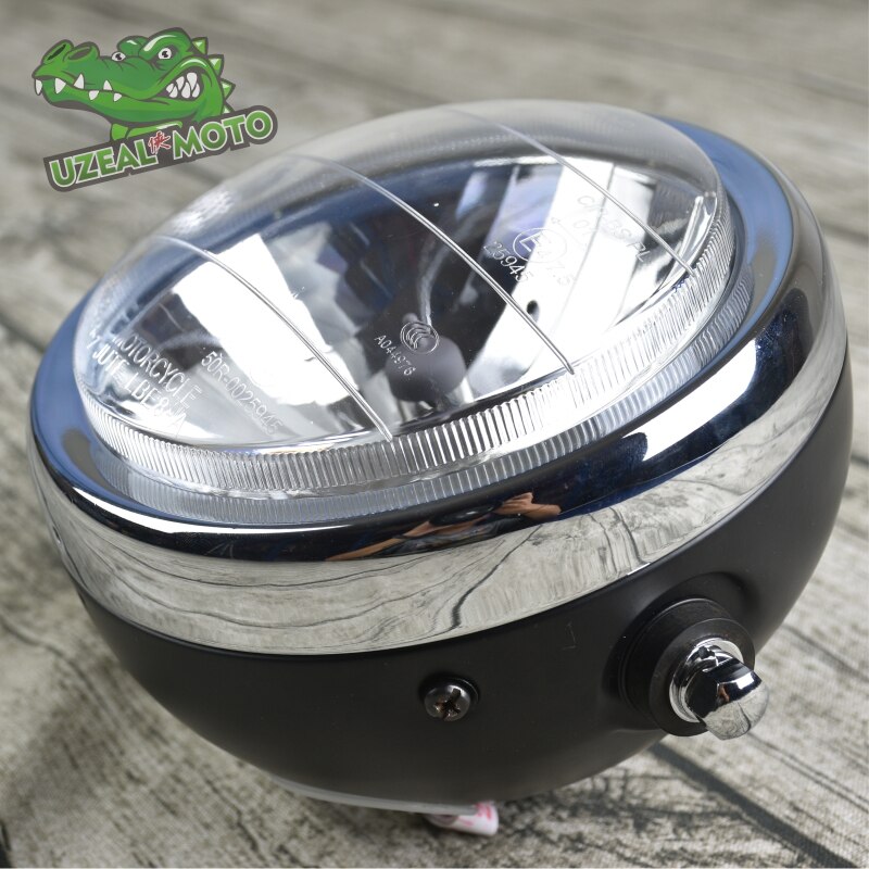 6.5 inch Vintage motorcycle Headlight Mesh Grid St... – Grandado