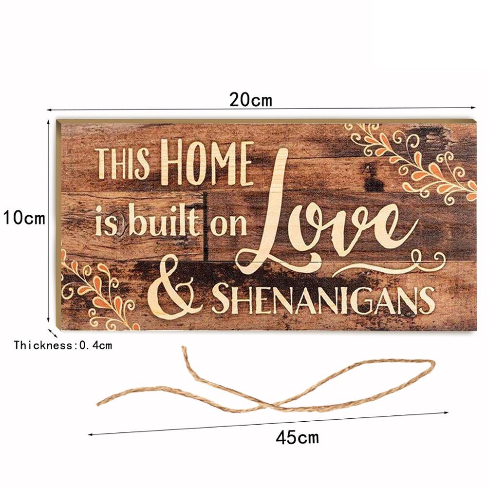 Wooden Vintage Signs Decor DIY Crafts Pendant Home... – Grandado