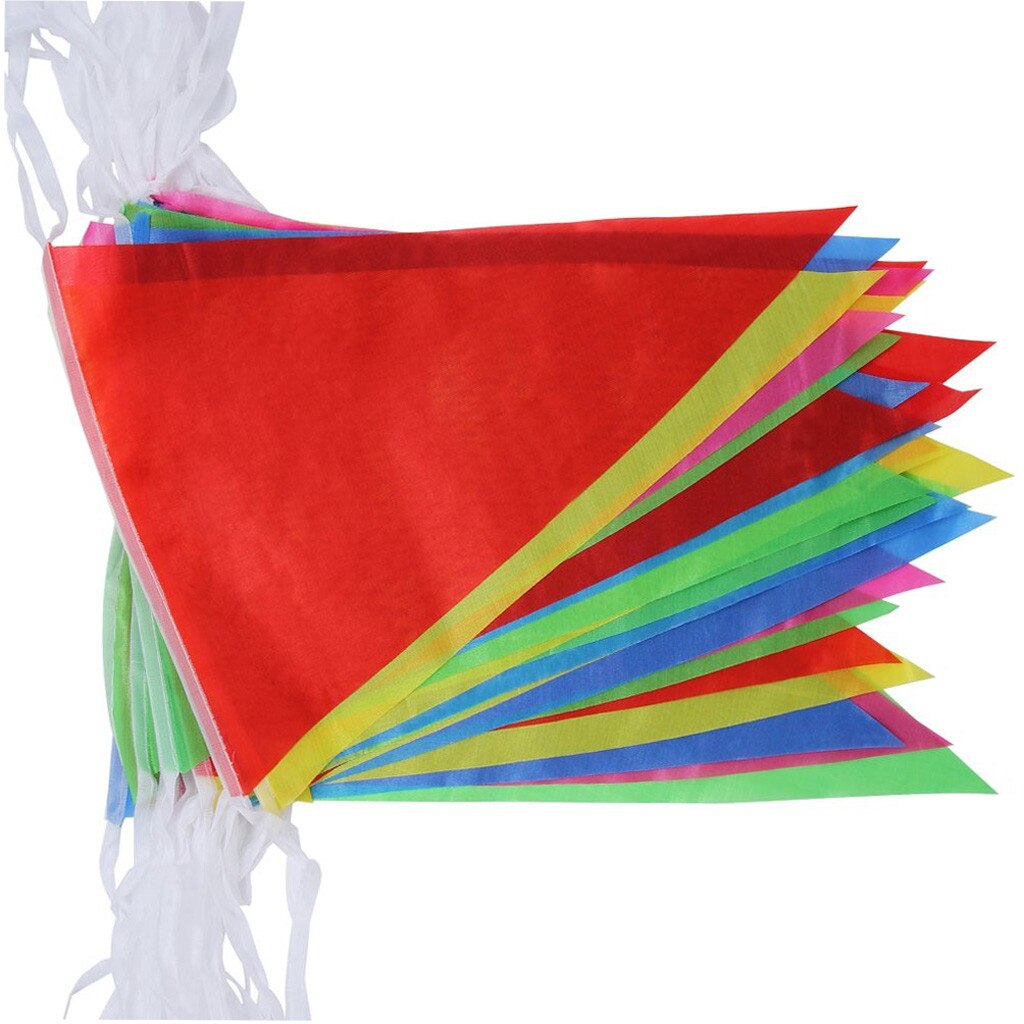 50/100M Gekleurde Driehoekige Slik Vlaggen Banners... – Vicedeal