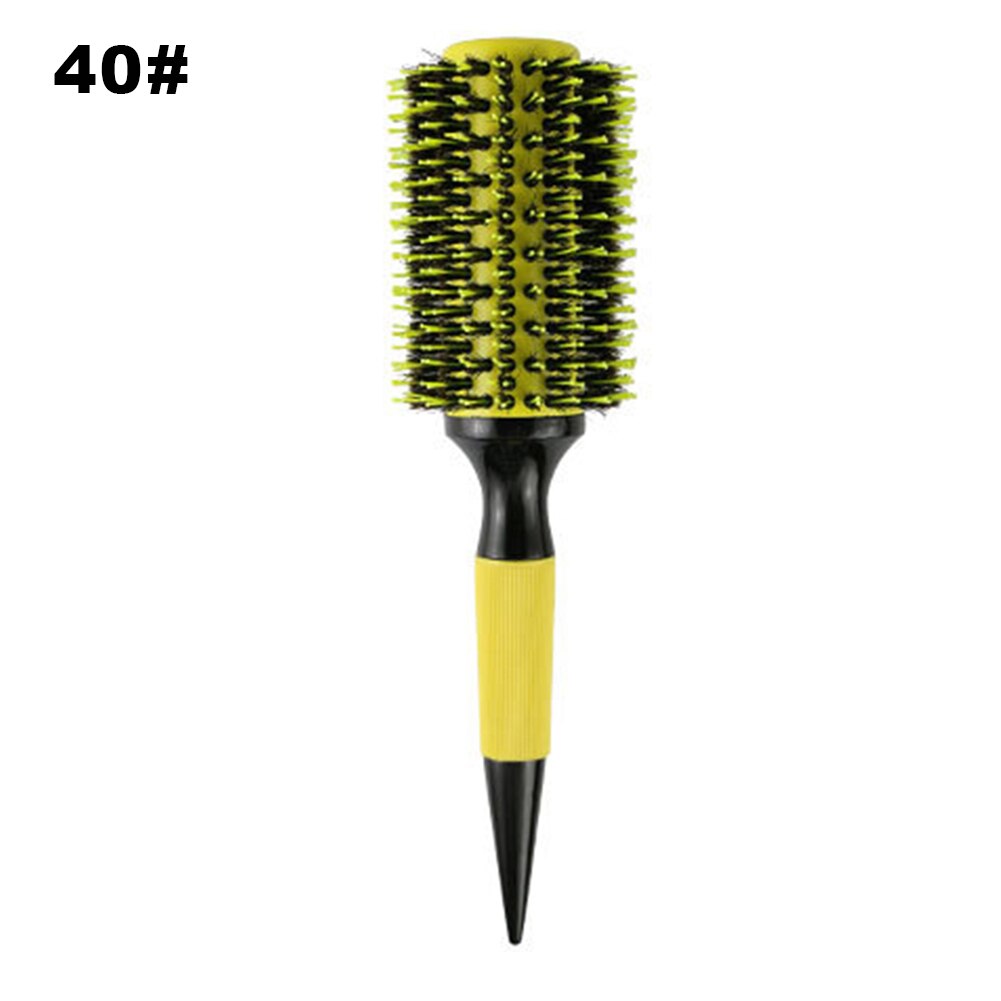 Pig bristles aluminum tube rolling comb for curly ... – Grandado