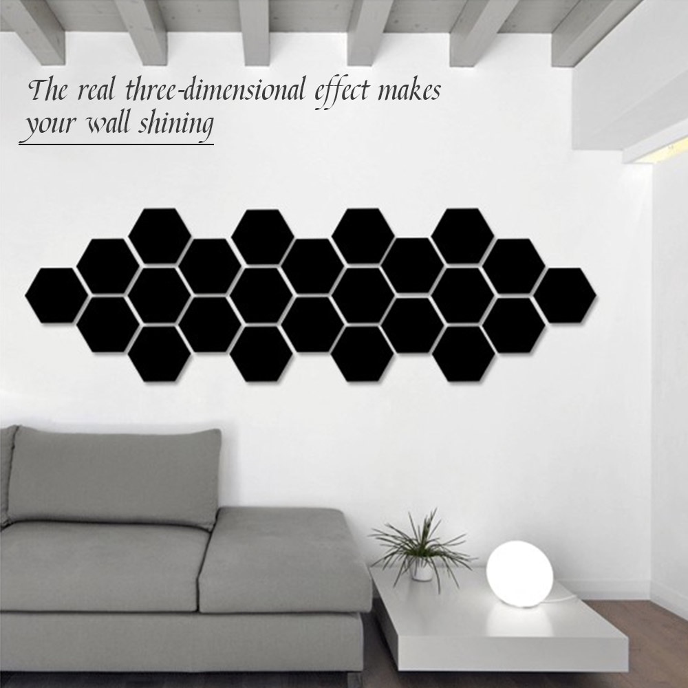 24Pcs Hexagon 3D Spiegel Muur Sticker Diy Verwijde... – Vicedeal