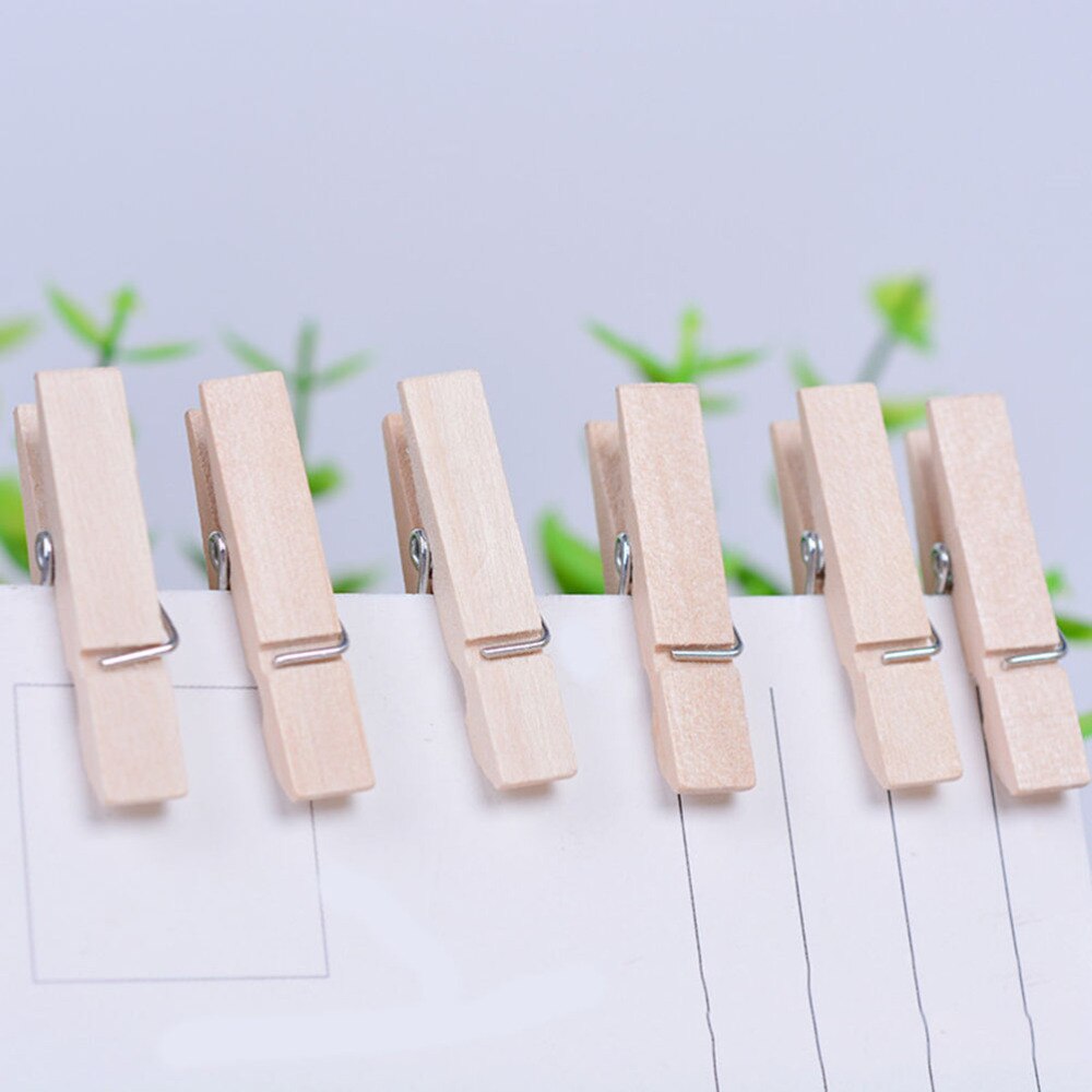 50 Pcs Clothes Pegs Natural Clip Mini Wooden Cloth... – Vicedeal