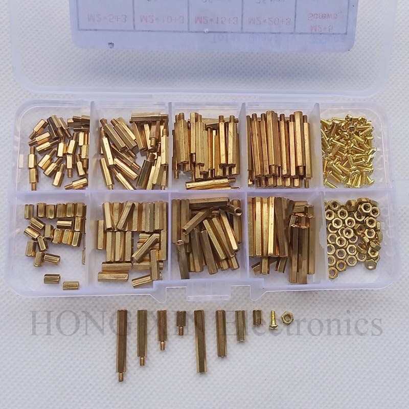 320 Stks/set M2 Brass Hex Standoff Moer Schroef As... – Grandado