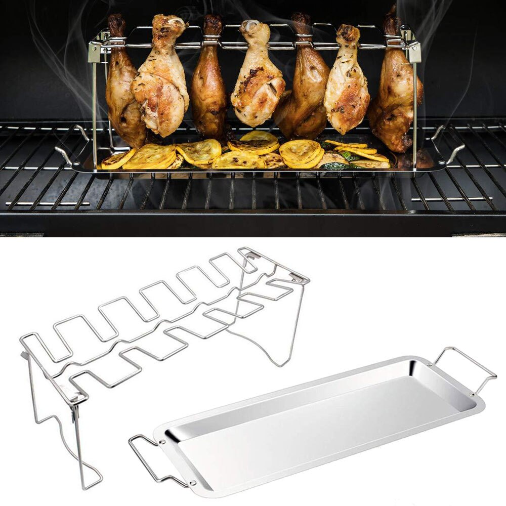 Collapsible Chicken Leg Grill Stand Holder Stainle... – Grandado