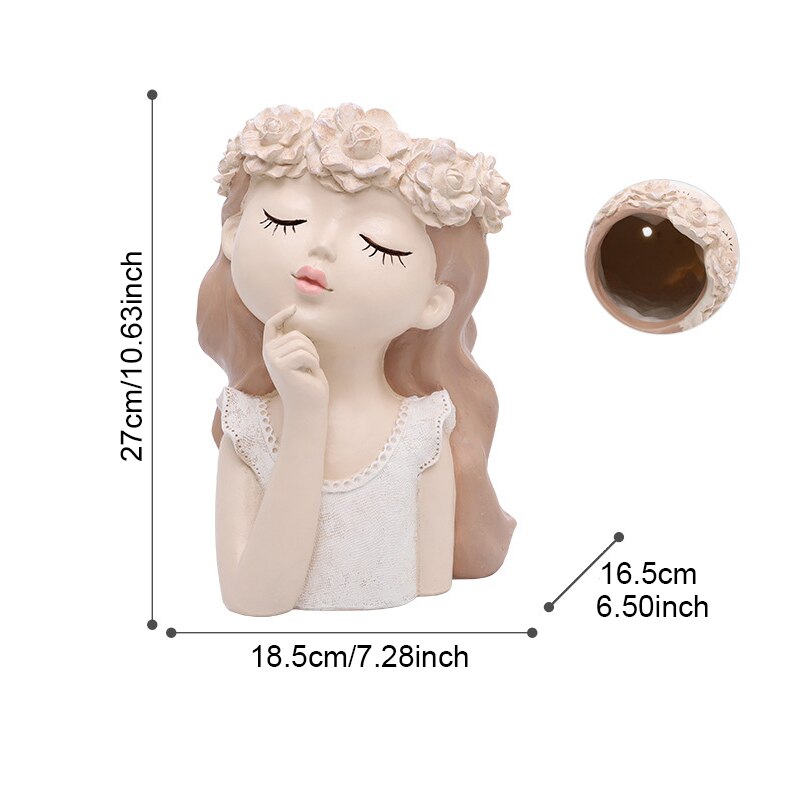 Tegneserier skjønnhet menneskelig hode skulptur va... – Grandado