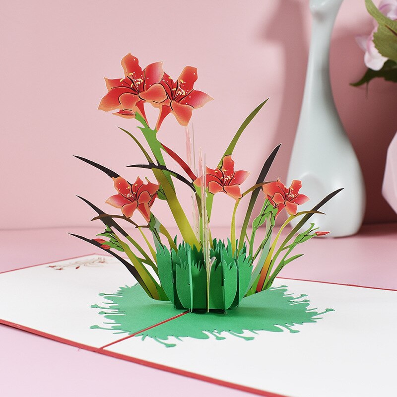Handmade 3D Flower Pop Up Thank You Card Thanksgiv... – Grandado