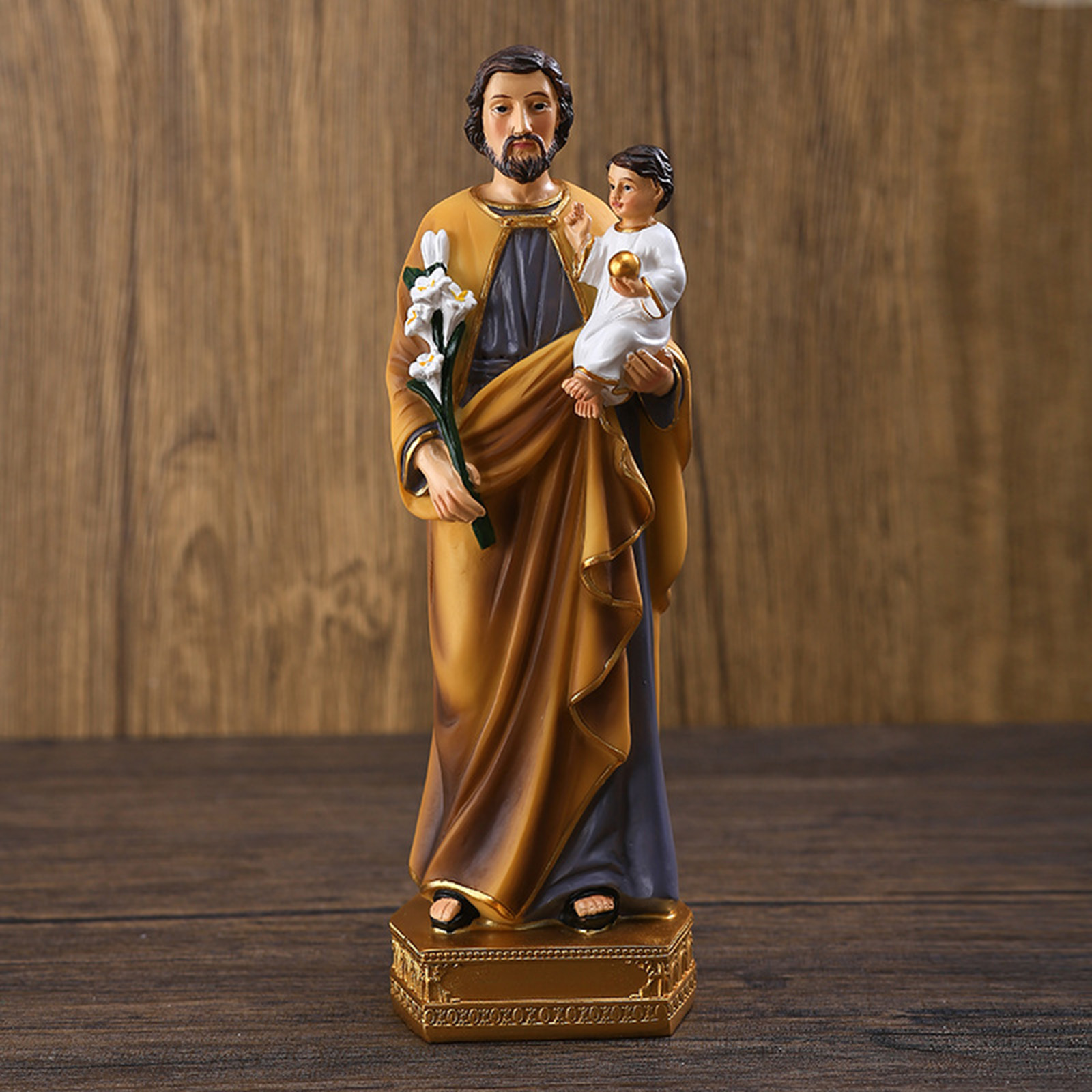 St. Joseph Statue 20cm H Garden Collection Resin a... – Vicedeal