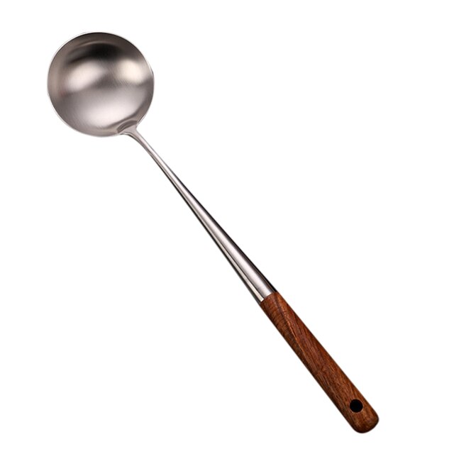 Wooden Handle Soup Ladle Multi-purpose Spoon Stain... – Vicedeal