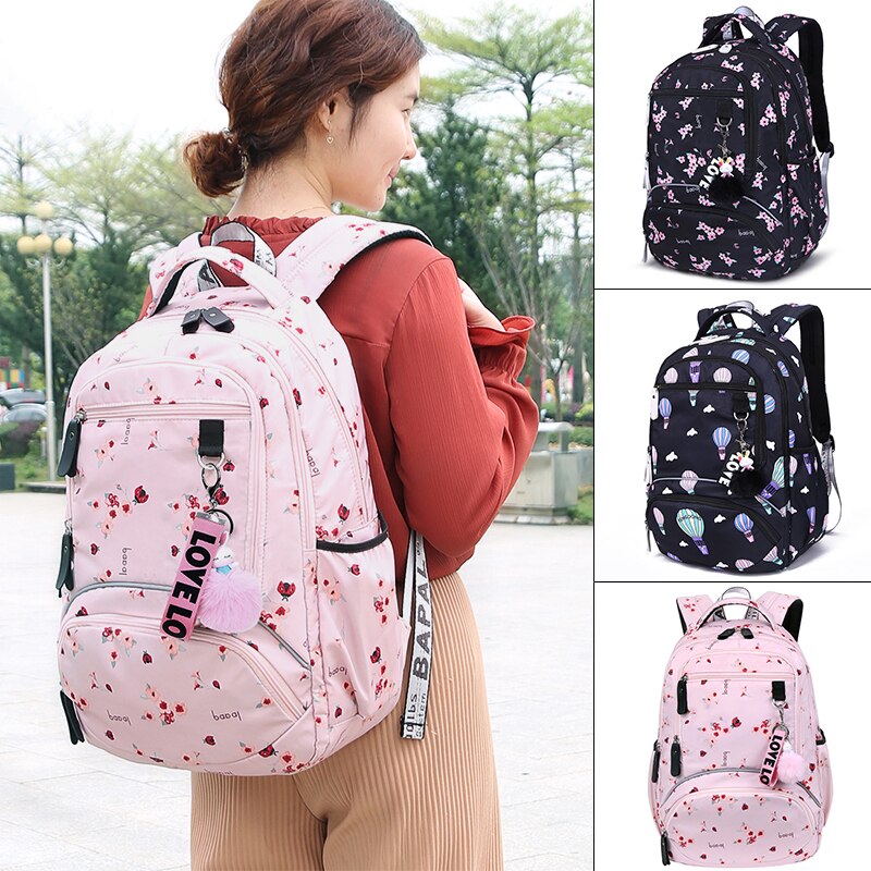 Large Schoolbag Cute Student School Backpack Print... – Grandado