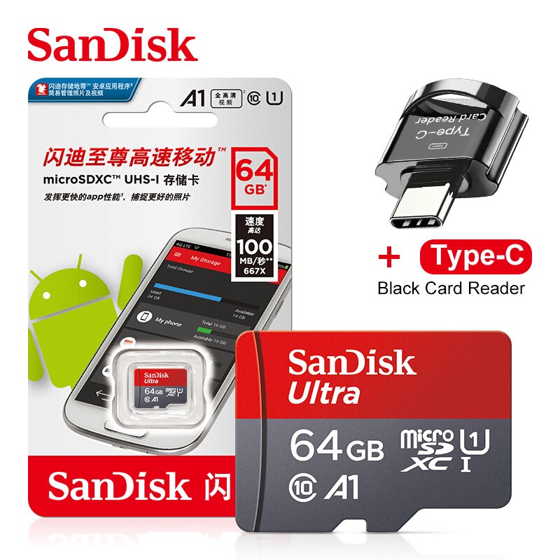 SanDisk 64GB UHS-I A1 Card 128GB Class 10 Microsd ... – Grandado