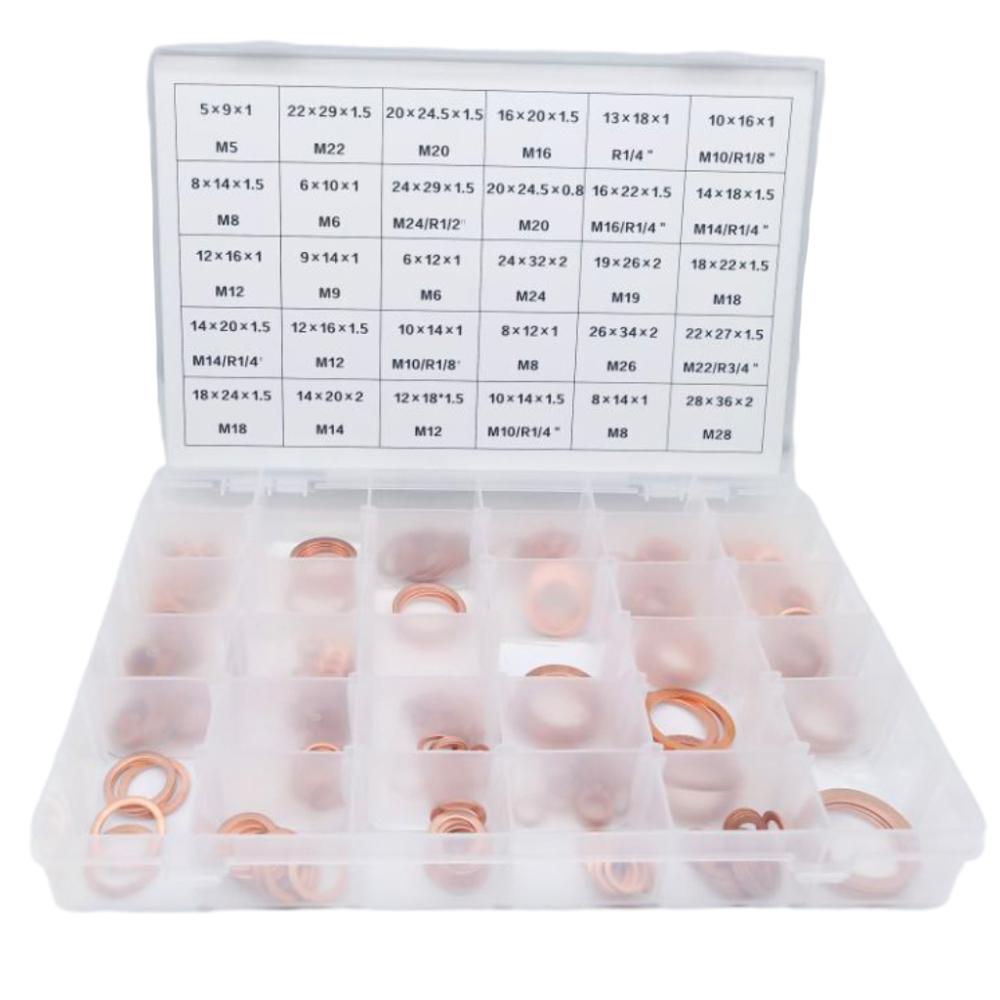 286pcs Copper Sealing Solid Gasket Washer Sump Plu... – Vicedeal