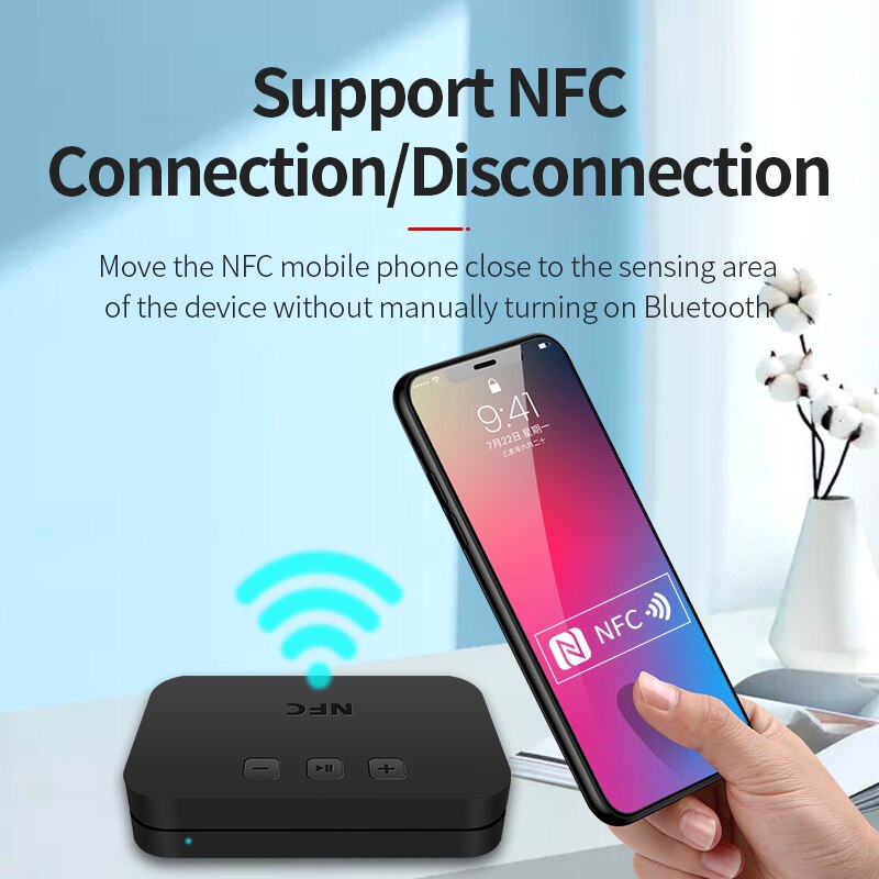 Wireless NFC Bluetooth 5.0 Receiver 3.5mm AUX HiFi... – Grandado