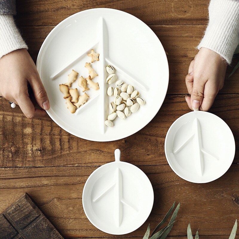 Leaves Split Plate Ceramic Split Plate Plate Break... – Vicedeal