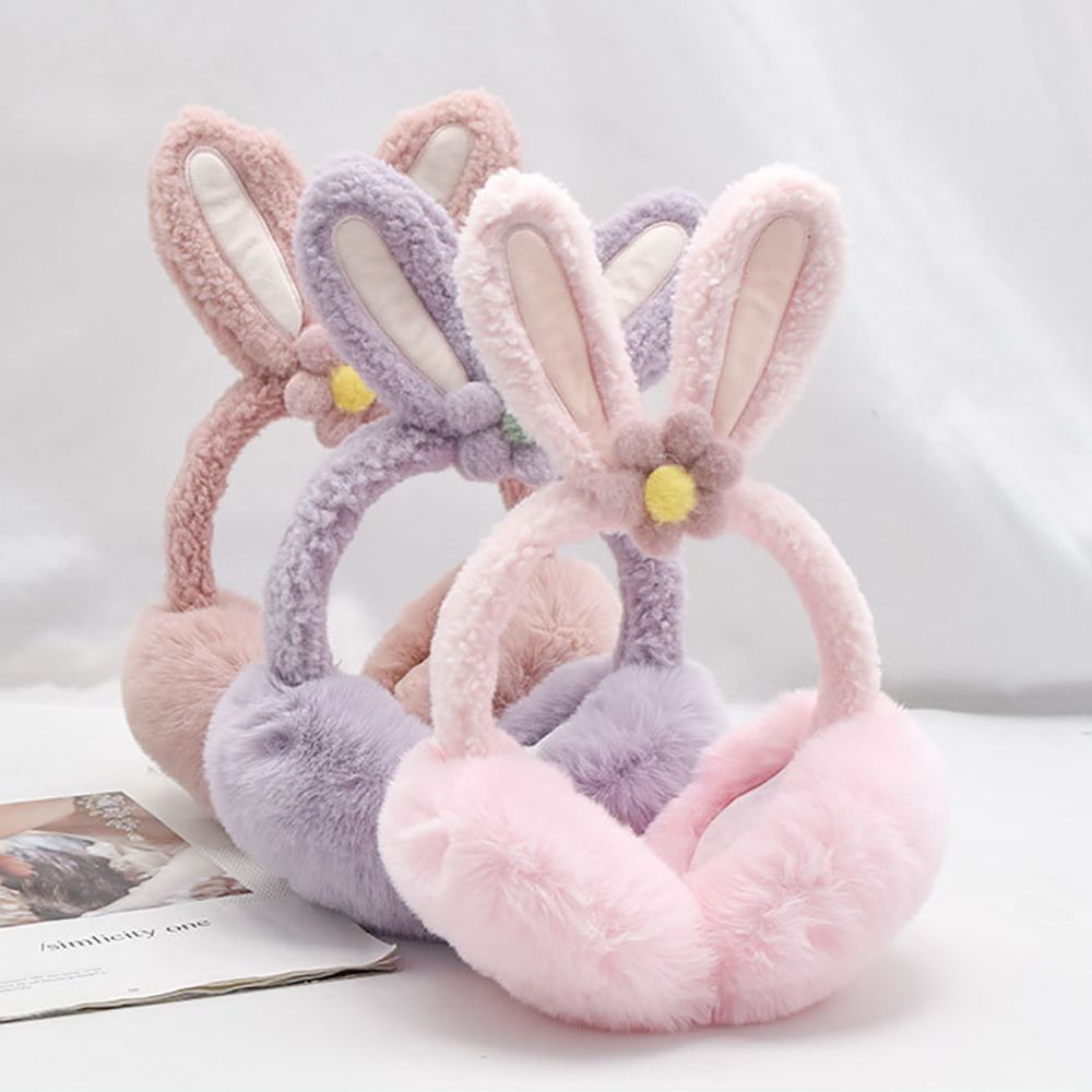 Women Kid Cute Winter Rabbit Ears Earmuffs Ear Muf... – Grandado