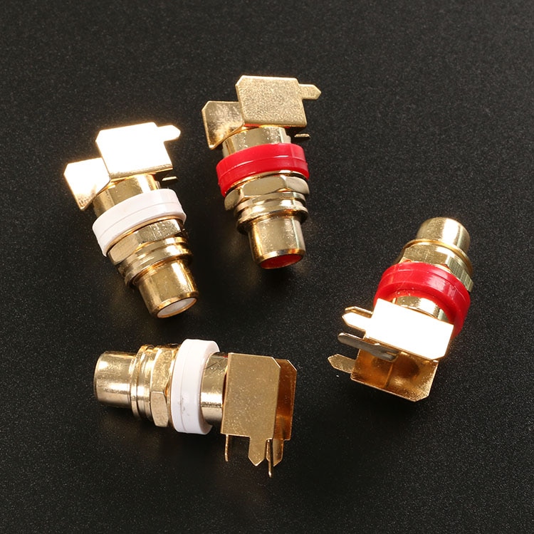 Pure copper and gold plated RCA socket lotus socke... – Vicedeal