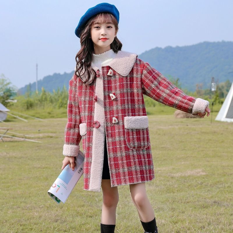 Children Wool Coat Blends Jacket For Autumn Winter... – Grandado