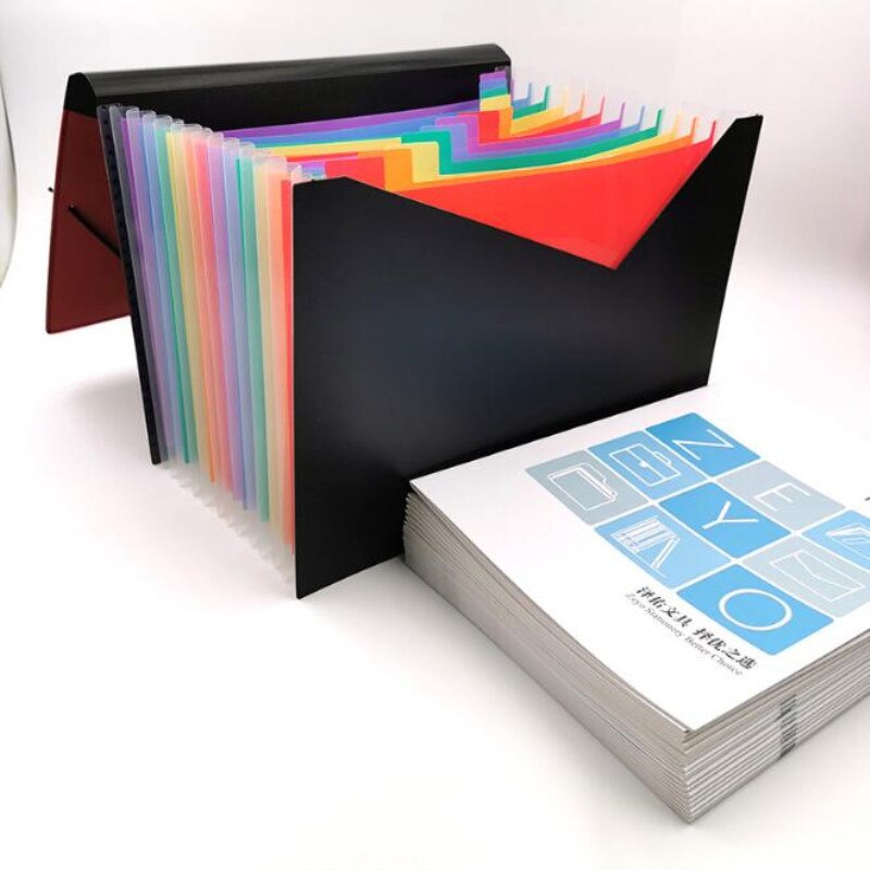 office Rainbow 13 Pockets folder Expanding File A4... – Vicedeal