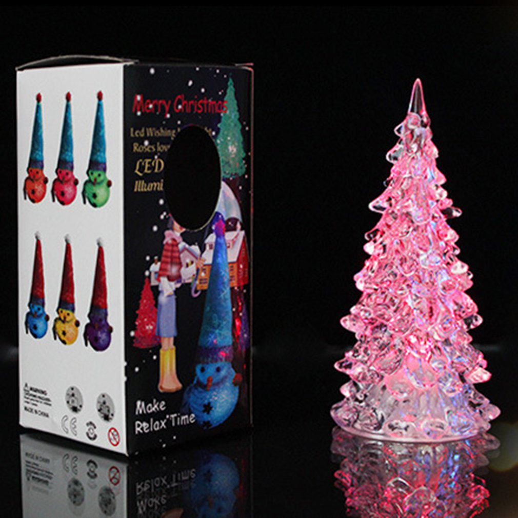 Christmas Tree Colorful Led Acrylic Night Light Ho... – Grandado
