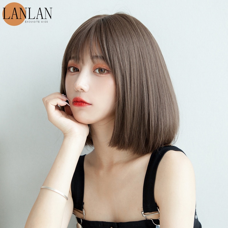 LANLAN wig female short hair net red bobo head tem... – Vicedeal