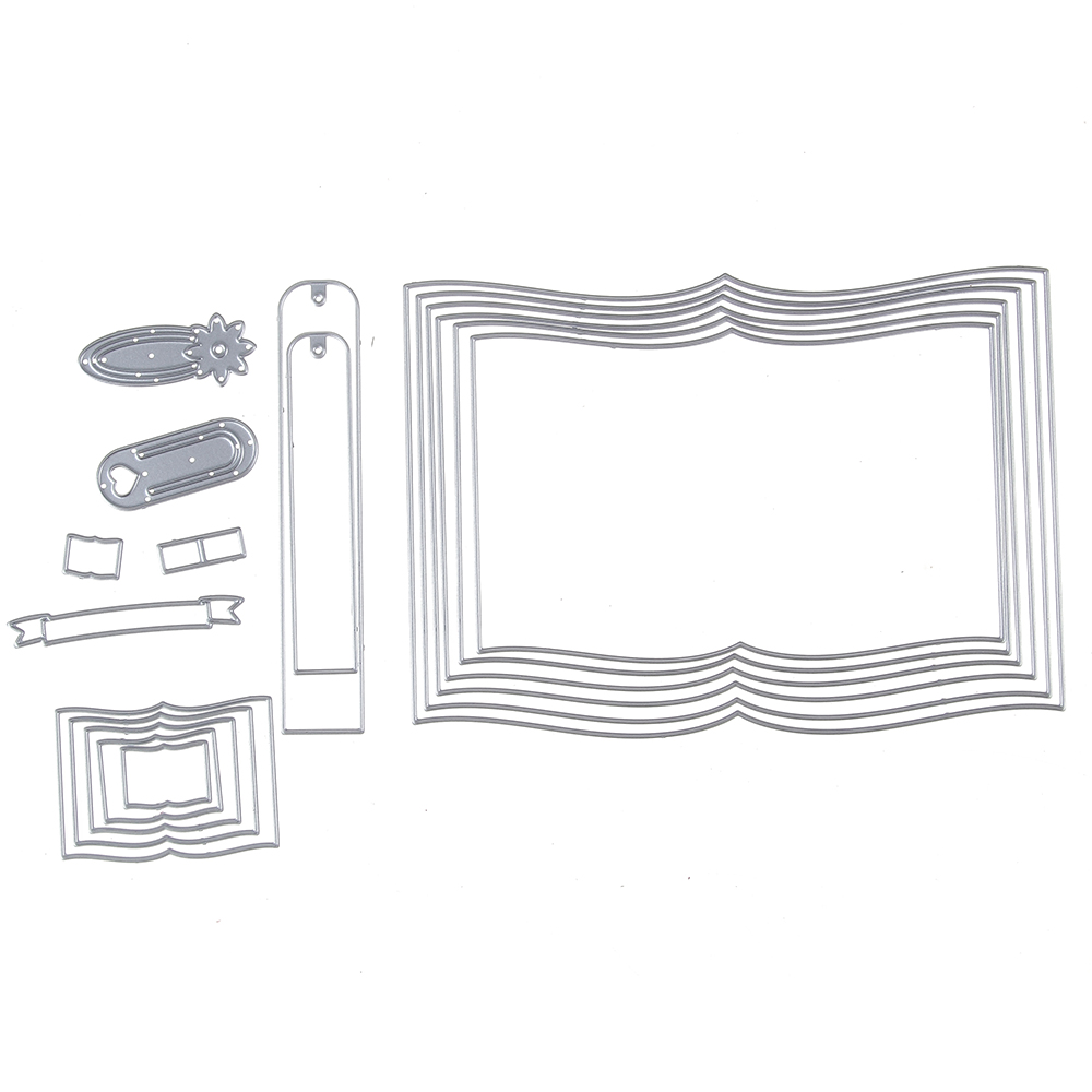 Books Frame Metal Cutting Dies for Scrapbooking Cr... – Vicedeal