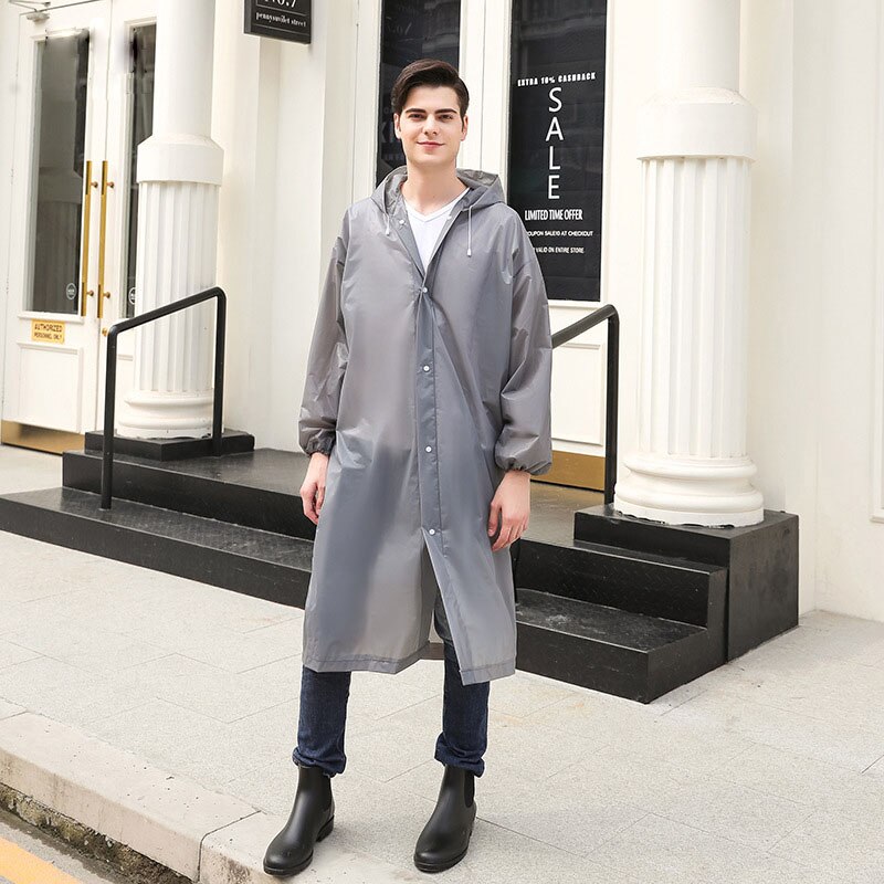 Genanvendelig regnfrakke kvinder regntøj mænd ponc... – Grandado