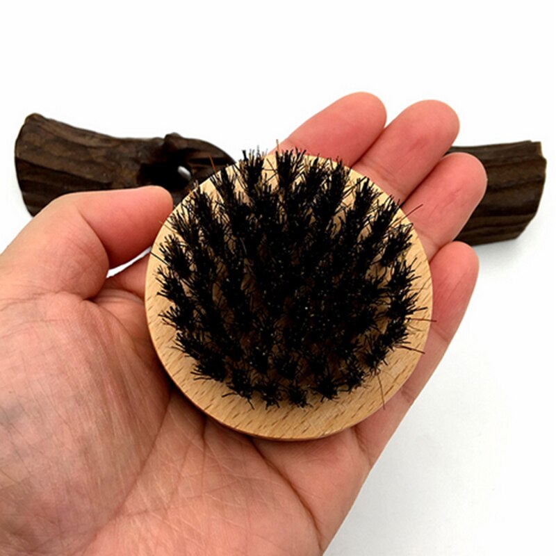 1PC Bristle Beard Brush Boar Mustache Natural Wood... – Vicedeal