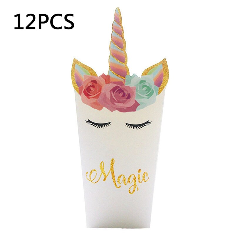 12Pcs/Pack Rainbow Unicorn Popcorn Box Children Ki... – Grandado