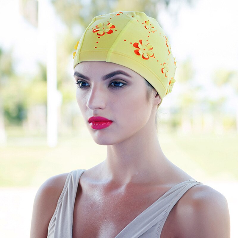 Women Elastic Fabric Long Hair Swim Swimsuit Bathe... – Grandado