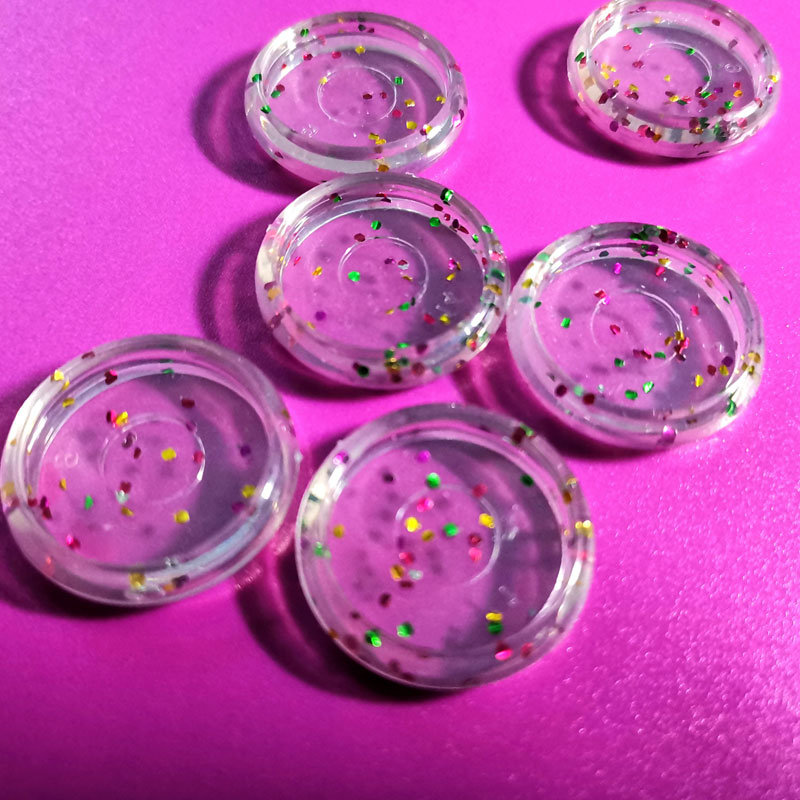 Yiwi 50pcs 24MM Flash Point Binding Ring Transpare... – Grandado