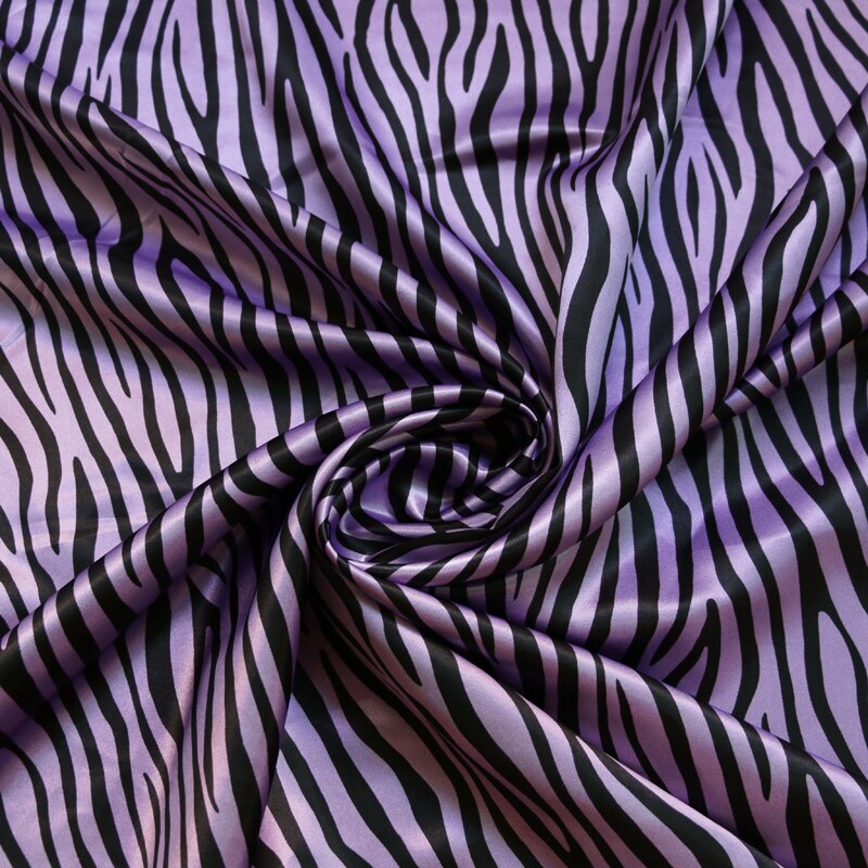 100cm*148cm Zebra Striped Polyester Satin Fabric S... – Grandado