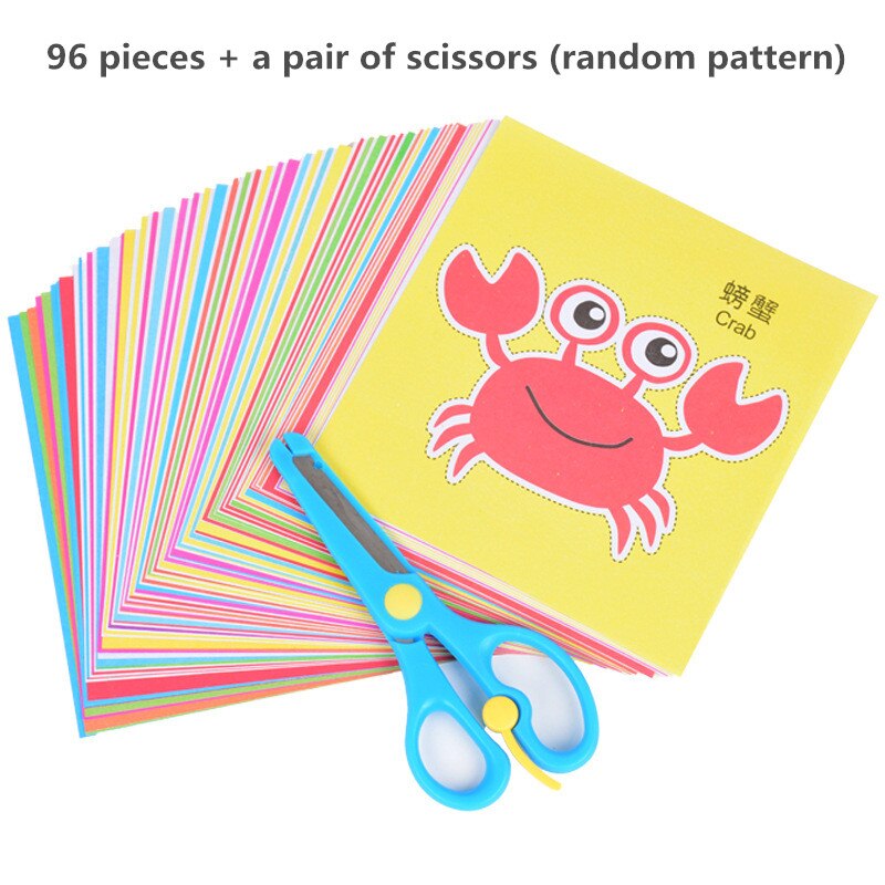 96 Pcs/Set Color Cartoon Paper Cut Toys DIY Childr... – Grandado