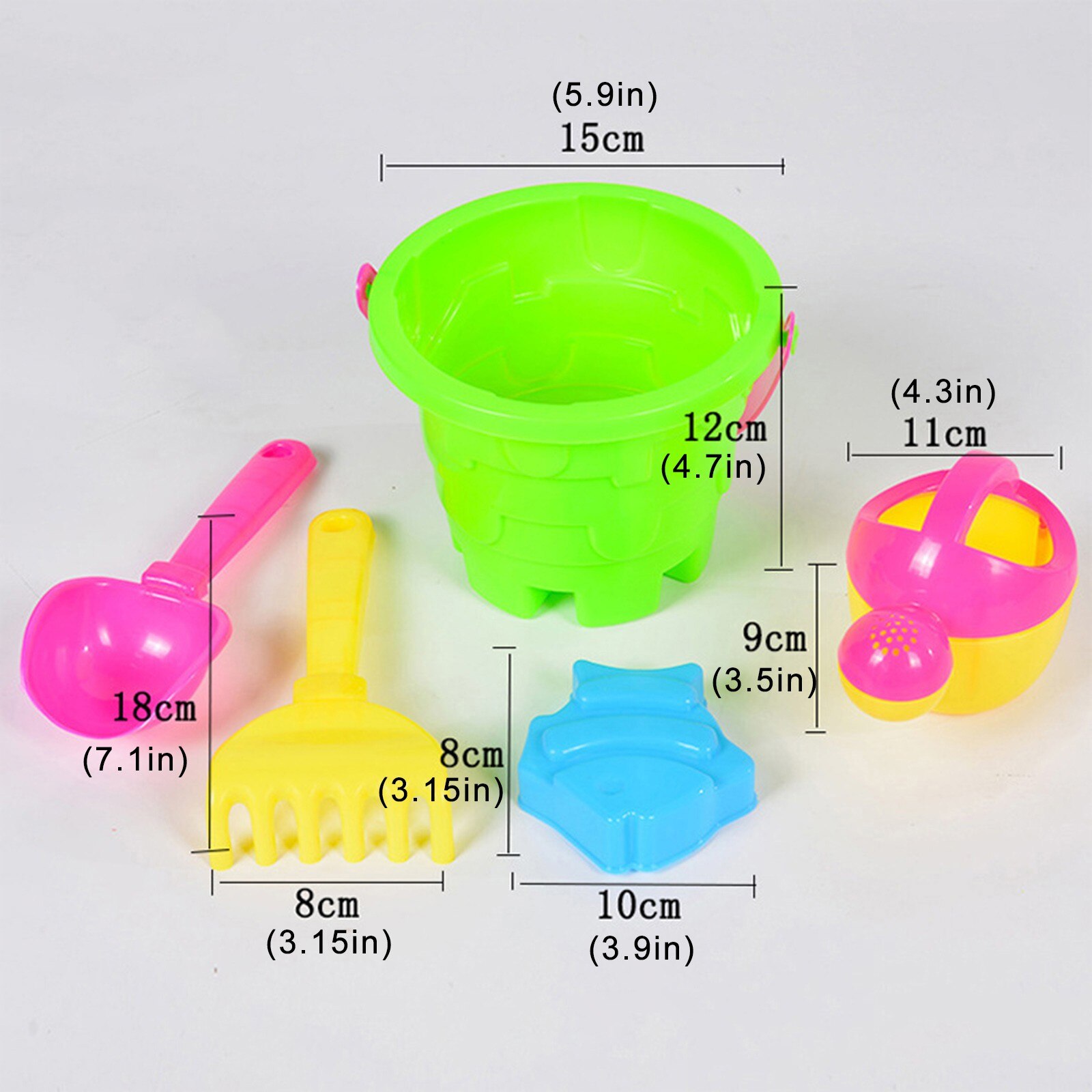 5 Piece Beach Toy Sand Set Beach Tools Set Sand Pl... – Grandado