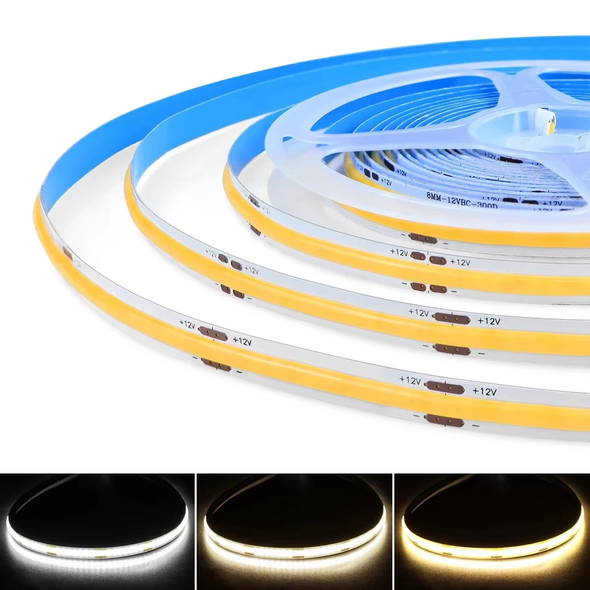 DC 12V 24V FOB COB Strip 320Leds/M High Density RA... – Vicedeal
