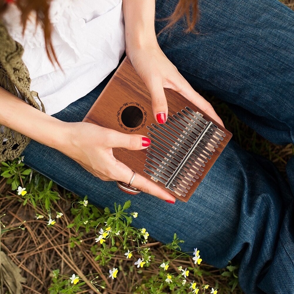 17 Keys Kalimba Wood Acacia Thumb Piano w/ Tuning ... – Grandado