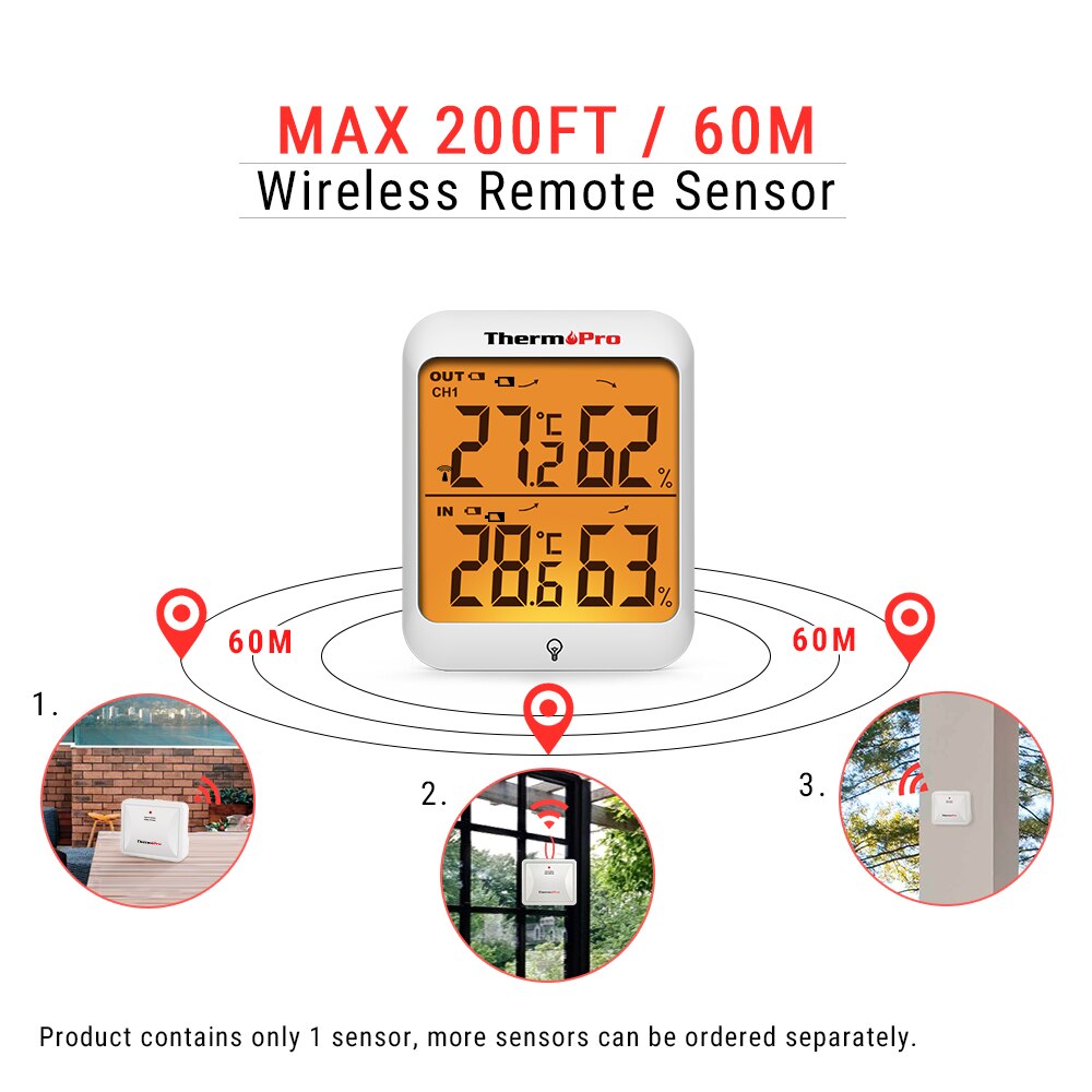 ThermoPro TP63C 60M Wireless Weather Station Hygro... – Vicedeal