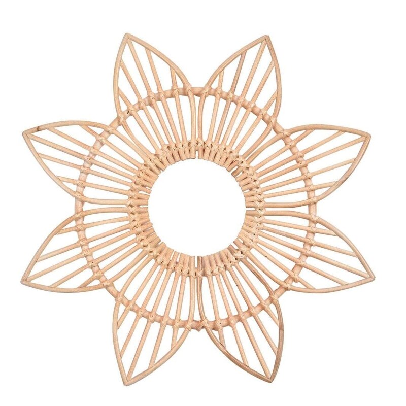 Rattan Frame Hanging Wall Mirror Frame Photo Wall ... – Grandado