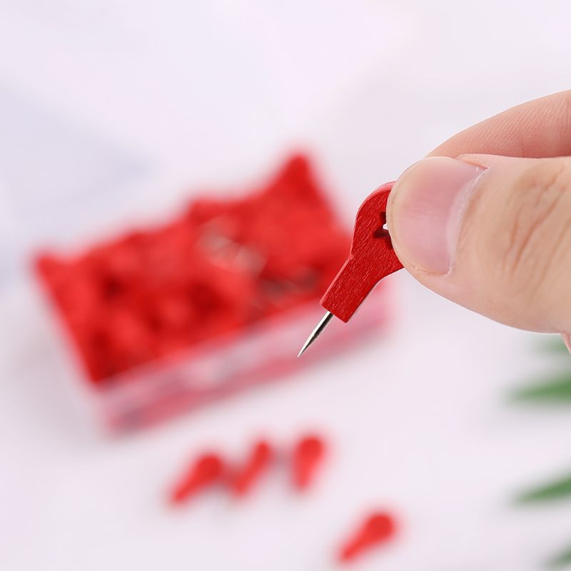 80Pcs Map Markers Wooden Drawing Photo Wall Studs ... – Grandado