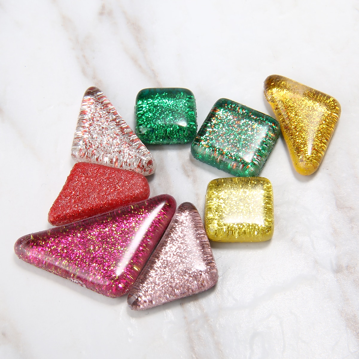 120g Mixed Color Geometric Shapes Glass Mosaic Til... – Vicedeal