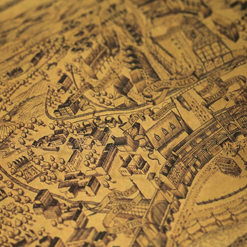 Mapa mágico del mundo Retro, vista famosa, papel K... – Grandado