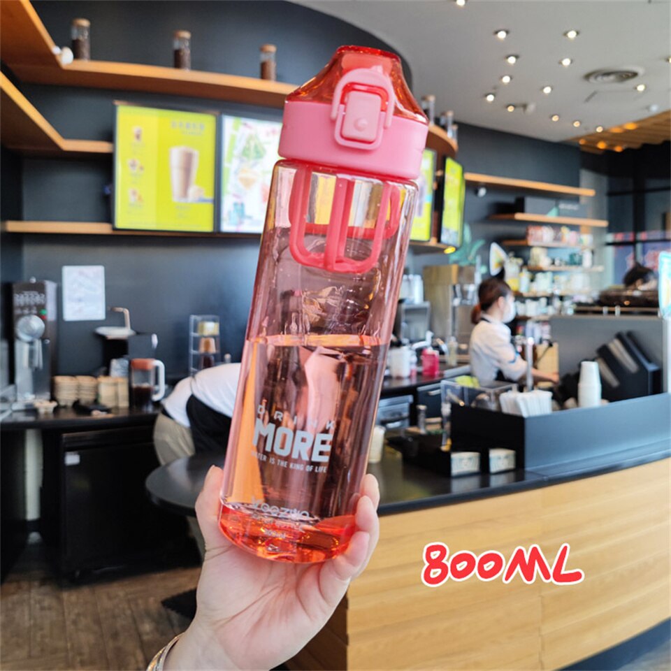 800ml BPA Free Transparent Plastic Water Bottle Le... – Grandado