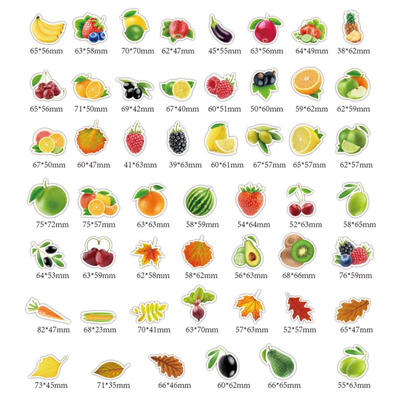 100pcs Exquisite Cartoon Fresh Fruits Vegetables S... – Vicedeal