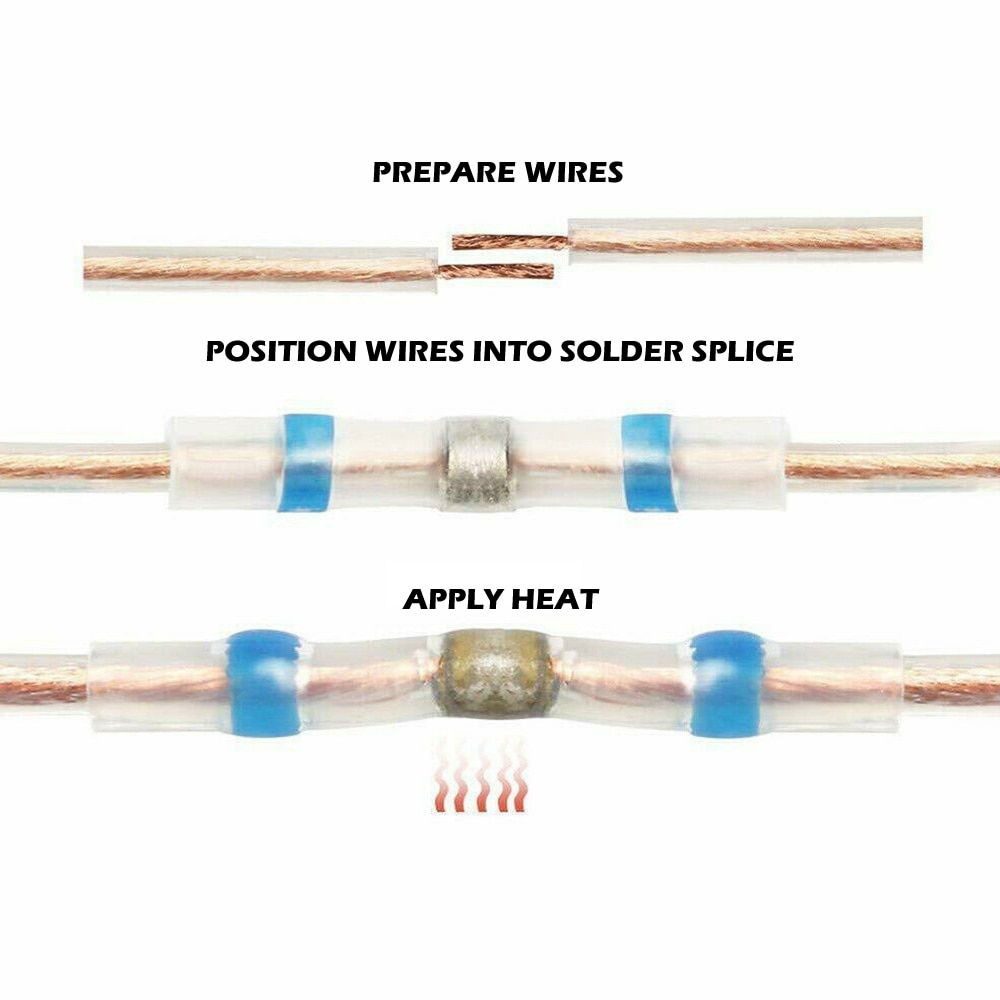 300PCS Waterproof Solder Sleeve Butt Wire Connecto... – Grandado