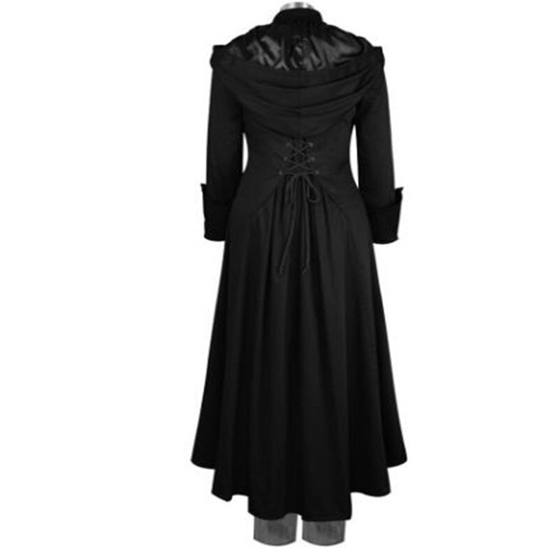 4XL Medieval Retro Hooded Coats Long Trench Women ... – Vicedeal