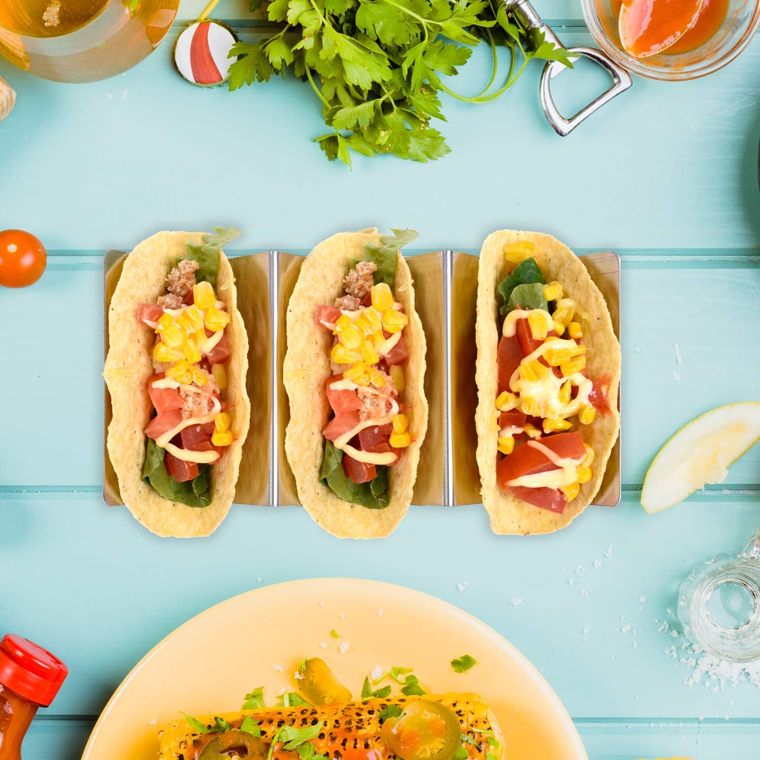 2Pcs Stainless Steel Taco Holder BPA Free Easy Fil... – Grandado