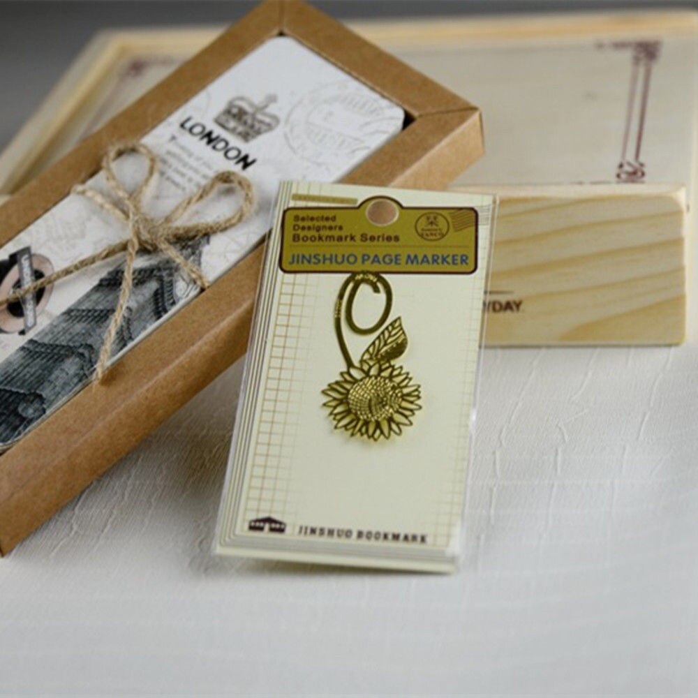 Sunflower Gold Metal Clip Bookmark Reading Magazin... – Vicedeal