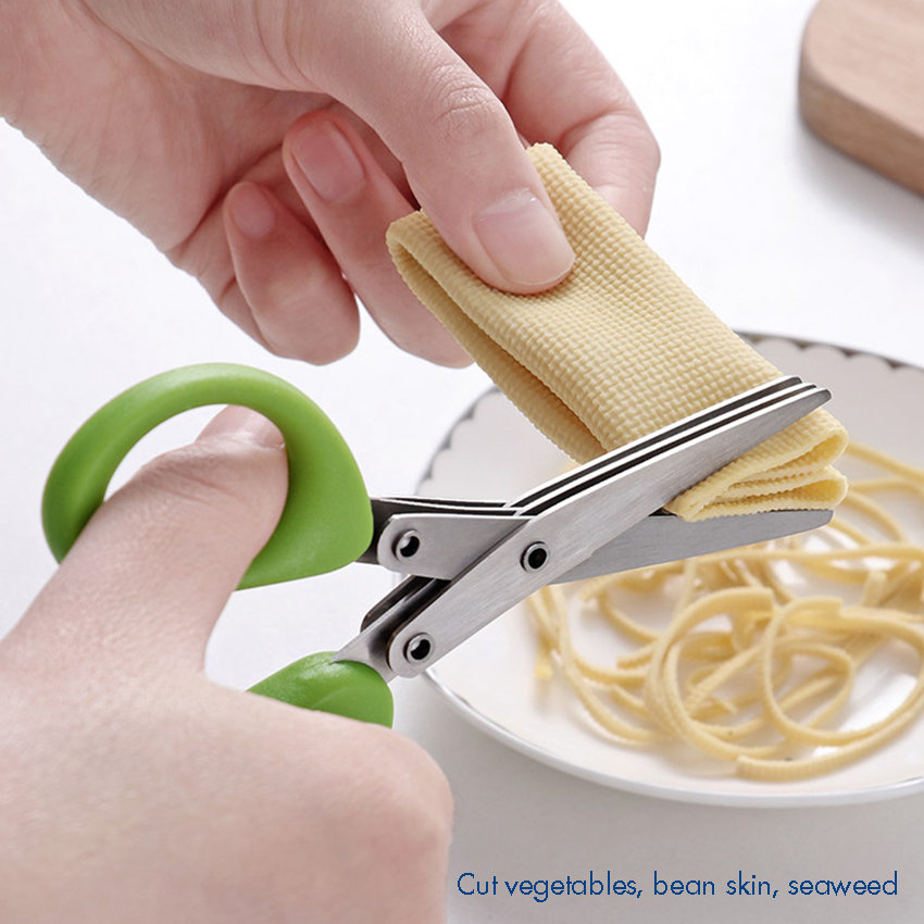 Multipurpose Herb Scissors 3-Layers Scissors Stain... – Grandado